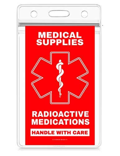 Radioactive Medication & Medical Supplies Luggage Tag - Handle with ...