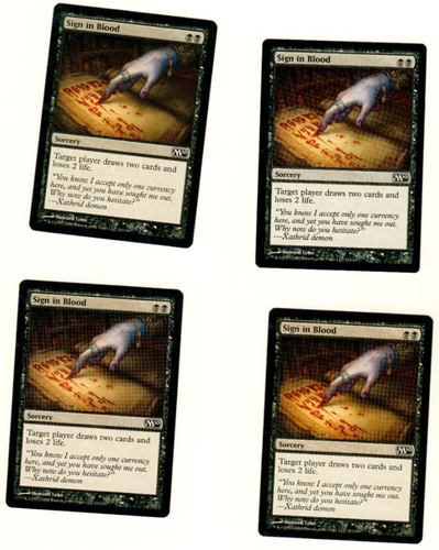 Set Of 4 Sign In Blood Magic 2010 Magic the Gathering Playset | eBay ...