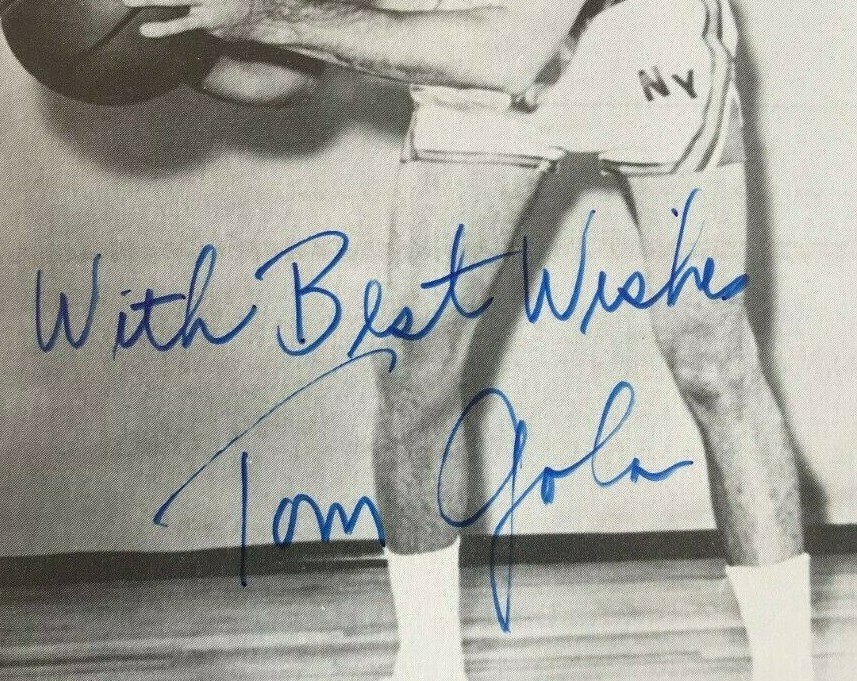 TOM GOLA Signed 7 x 5 Card HOF New York Knicks 1962-1966 | eBay