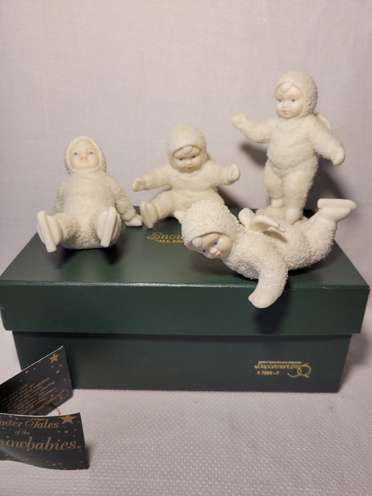 SNOWBABIES "ALL FALL DOWN" BY DEPT 56 INC. SET OF 4 IN ORG BOX MARKED ...