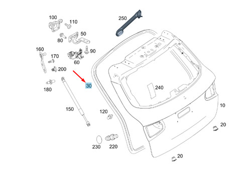 NEW MERCEDES-BENZ GLC X253 REAR END DOOR SEALING A2537402500 ORIGINAL ...