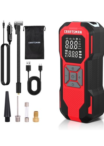 CRAFTSMAN PORTABLE AIR INFLATOR rechargeable 12-VOLT LITHIUM ION ...