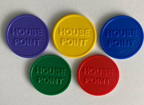 HOUSE POINT TOKENS PLASTIC HOME, SCHOOL, REWARD - BAG OF 100 - 5 ...