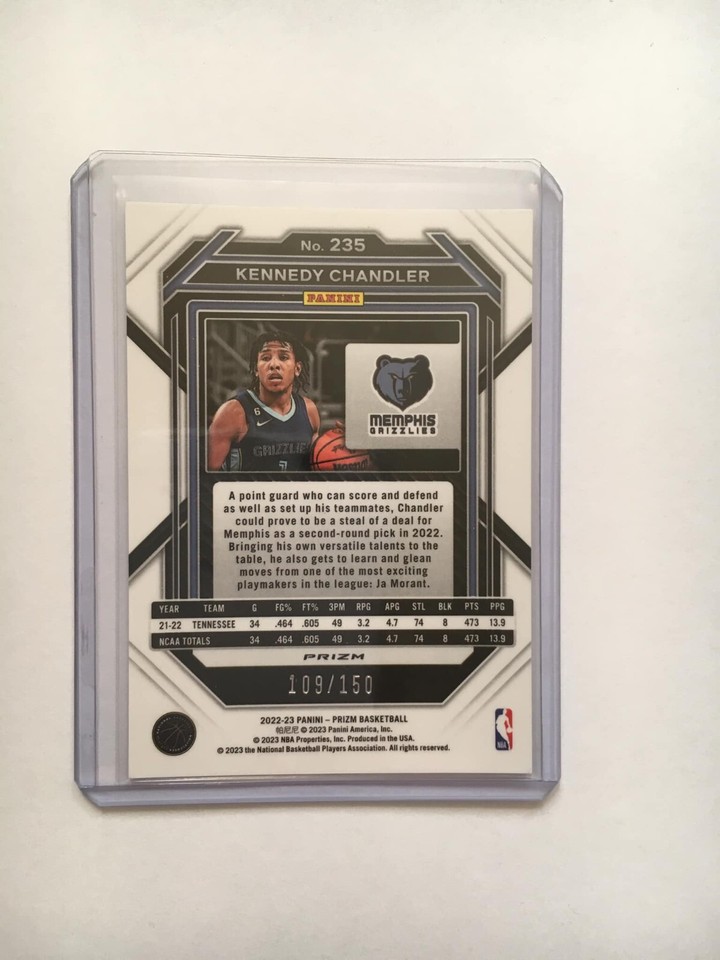 2022-2023 PANINI NBA PANDORA PREMIUM PRIZM #235 RC KENNEDY CHANDLER ...