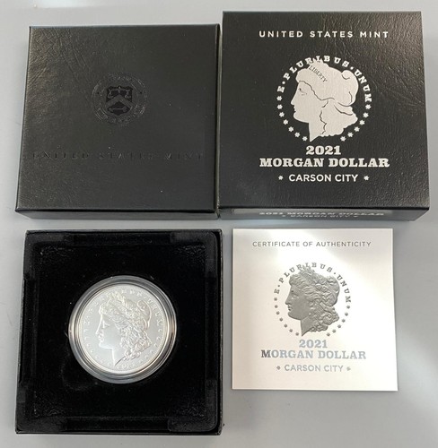 2021 CC US MINT Carson City Morgan .999 Silver $1 w/ogp scarce L20892 ...