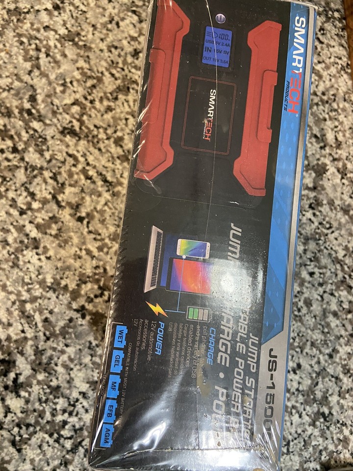 Smartech Products Powered Vehicle Jump Starter JS-15000N 15000-mAh Lit-Ion Black | eBay
