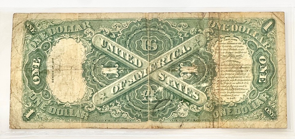 ~ 1917 $1 One Dollar U.S. Red Seal Note - Speelman / intact And high ...