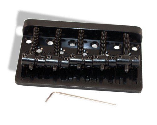 Bass Bridge 68mm 5 String thru body/bridge Black 080649BK | eBay