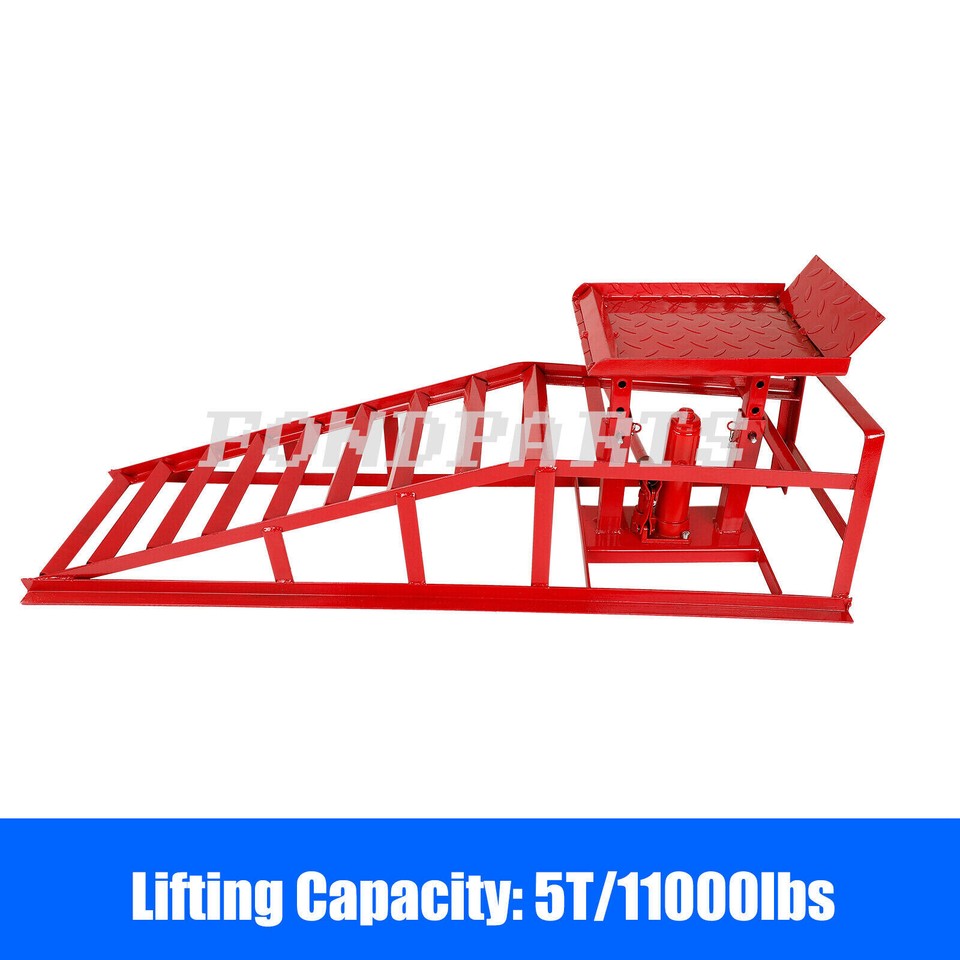 2 Pcs Heavy Duty Auto Car Truck Service Ramps Lifts Hydraulic Lift ...