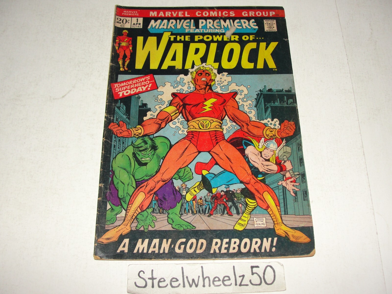 Marvel Premiere #1 Comic 1972 1st Appearance as Adam Warlock 1st Soul ...