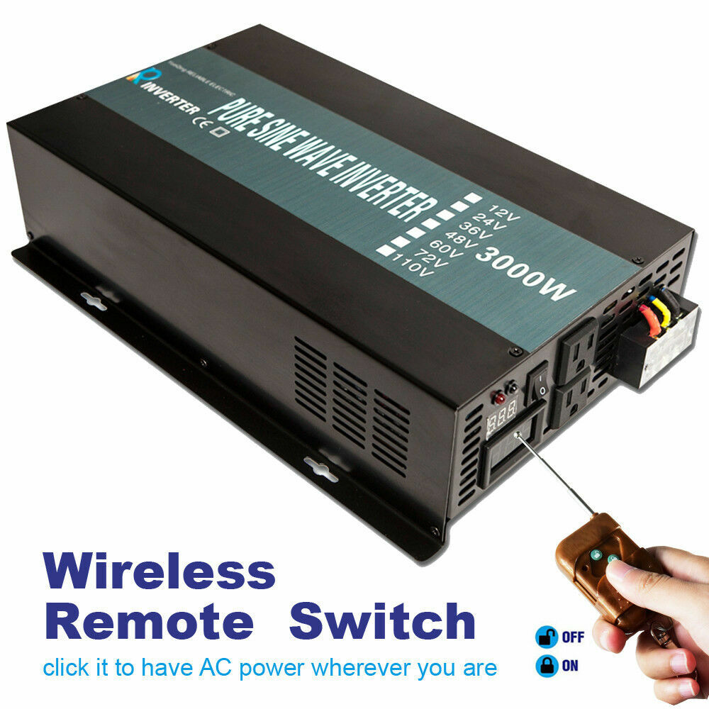 Pure Sine Wave Solar Inverter 48V 120V 3000W DC AC Power Inverter ...