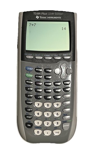 TI-84 Plus Silver Edition Graphing Calculator With Cover - Tested | eBay