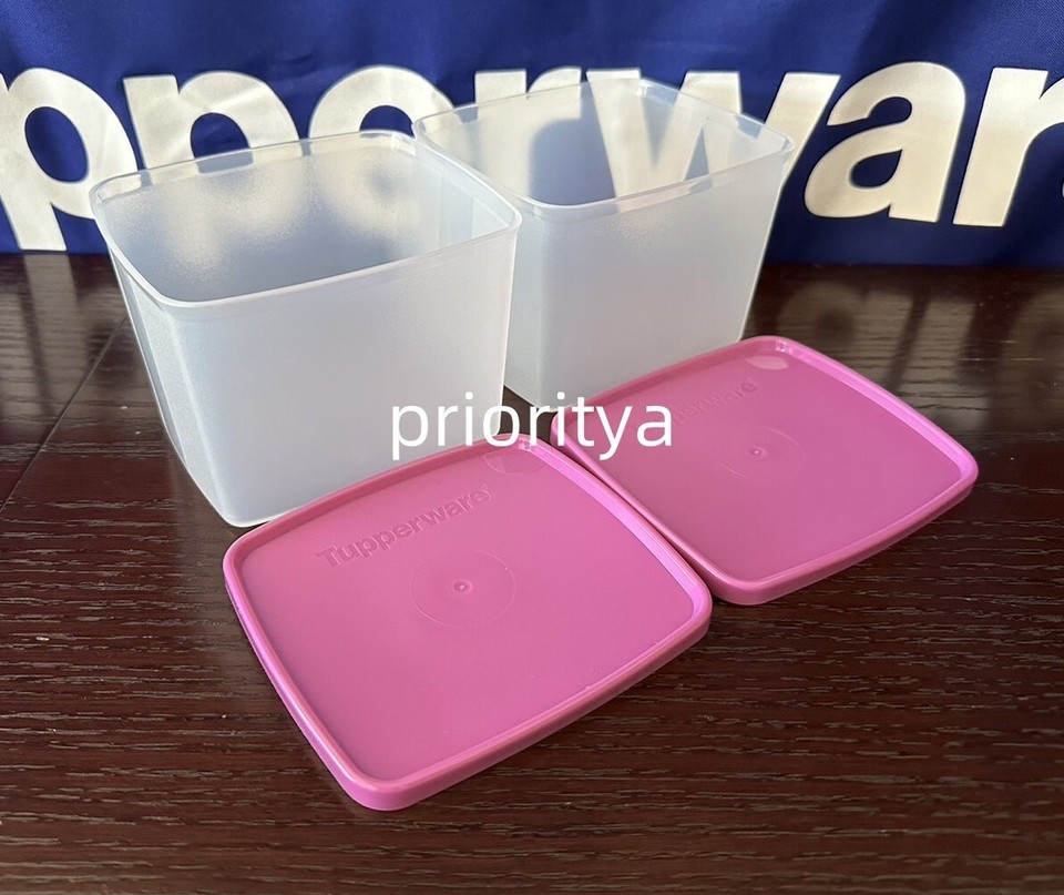 Tupperware Freezer It Square Rounds 800ml Clear Container Set of 2 ...