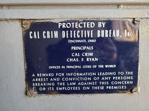 5 Antique Vtg Original PORCELAIN CAL CRIM Sign Cincinnati OH Ohio | eBay