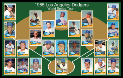 1965 LOS ANGELES DODGERS World Series Team Photo POSTER Man Cave Decor ...