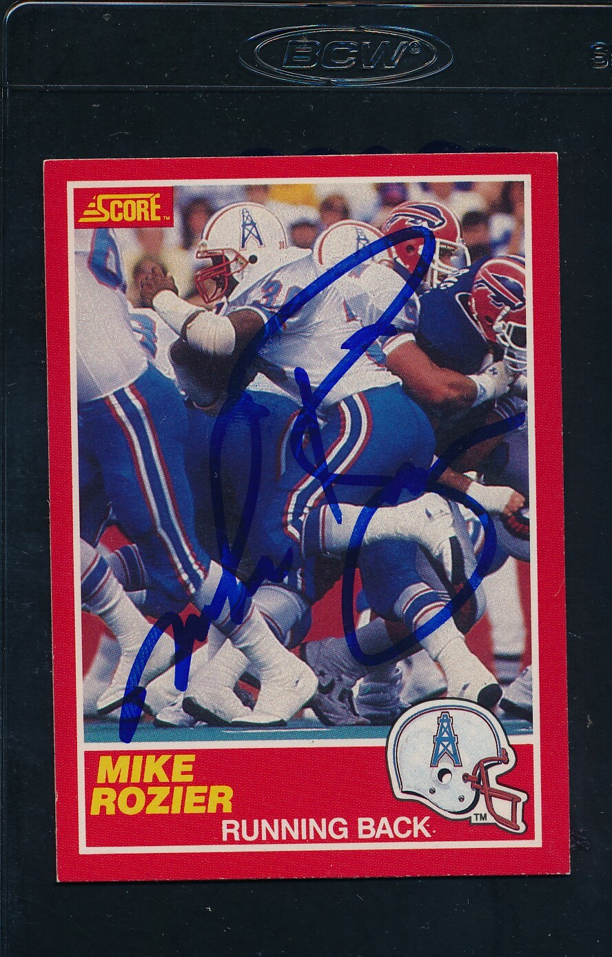 1989 Score #172 Mike Rozier Houston Oilers Signed Auto *52332 | eBay