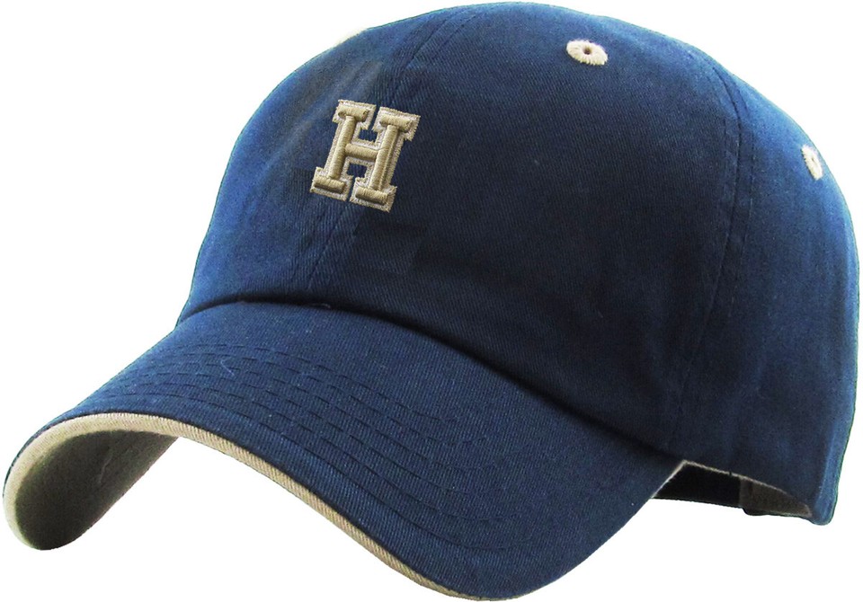 ABC Letter Embroidery INITIAL Navy Dad Hat Baseball Cap Adjustable | eBay