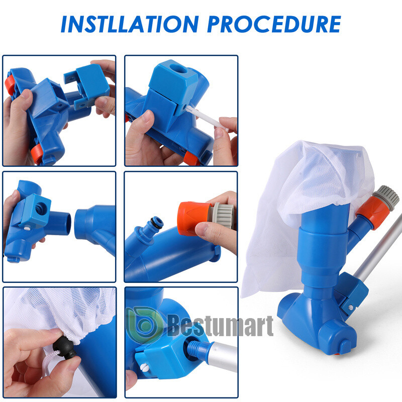 Swimming Pool Spa Suction Vacuum Head Cleaner Cleaning Pond Tool Kit ...