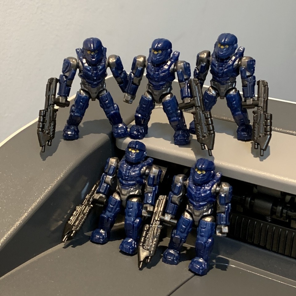 10 Mega Bloks Halo UNSC Siege Bike Reap-X 97116 NAVY BLUE SPARTAN CIO ...