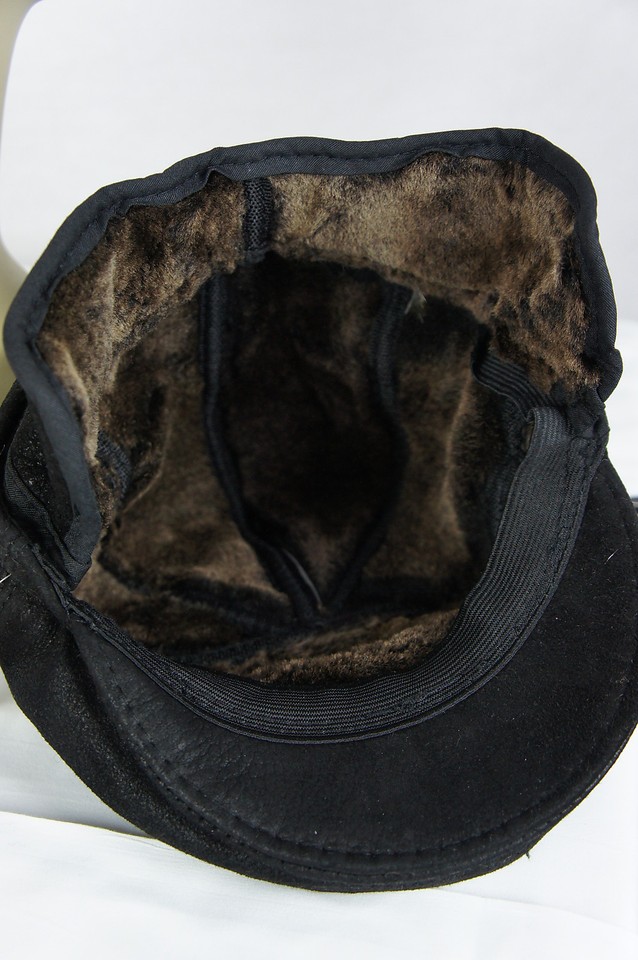 NEW 100% SHEARLING LEATHER Driving Cap Newsboy Ivy Hat Golf Gatsby Flat ...