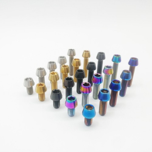 M6X10mm M6x16 M6X18 M6x20 M6X25mm Titanium Ti Bolts Allen Hex Tapered ...