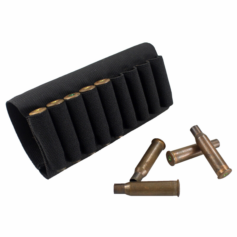 Tactical Shell Holder Riffle Buttstock Sleeve Ammo Holder 9 Rounds ...