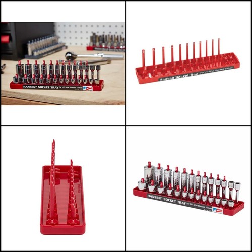 1/4 in. Drive Standard Socket Storage Tray Ratchet Wrench Post ...