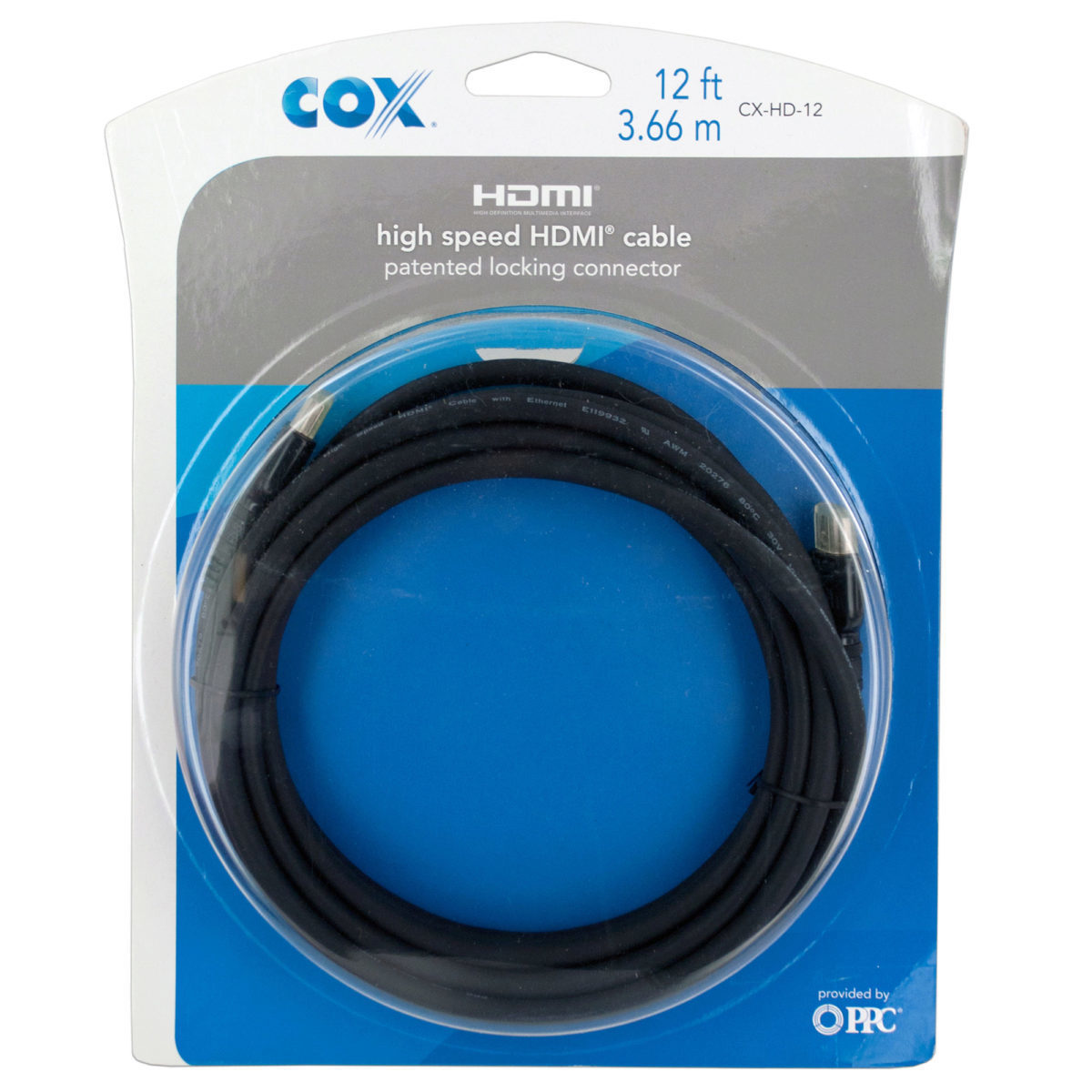 COX High Speed HDMI Cables 3 ft 6 ft 12 ft HDMI to HDMI Locking ...