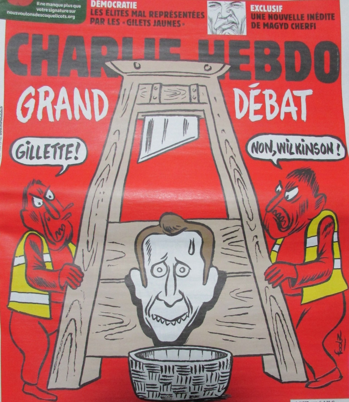 CHARLIE HEBDO N° 1382 de Janvier 2019 MACRON GRAND DÉBAT GUILLOTINE ...