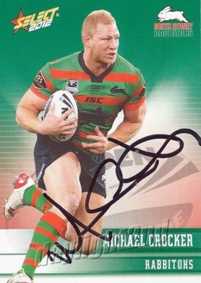 Signed 2012 SOUTH SYDNEY RABBITOHS NRL Card MICHAEL CROCKER | eBay ...