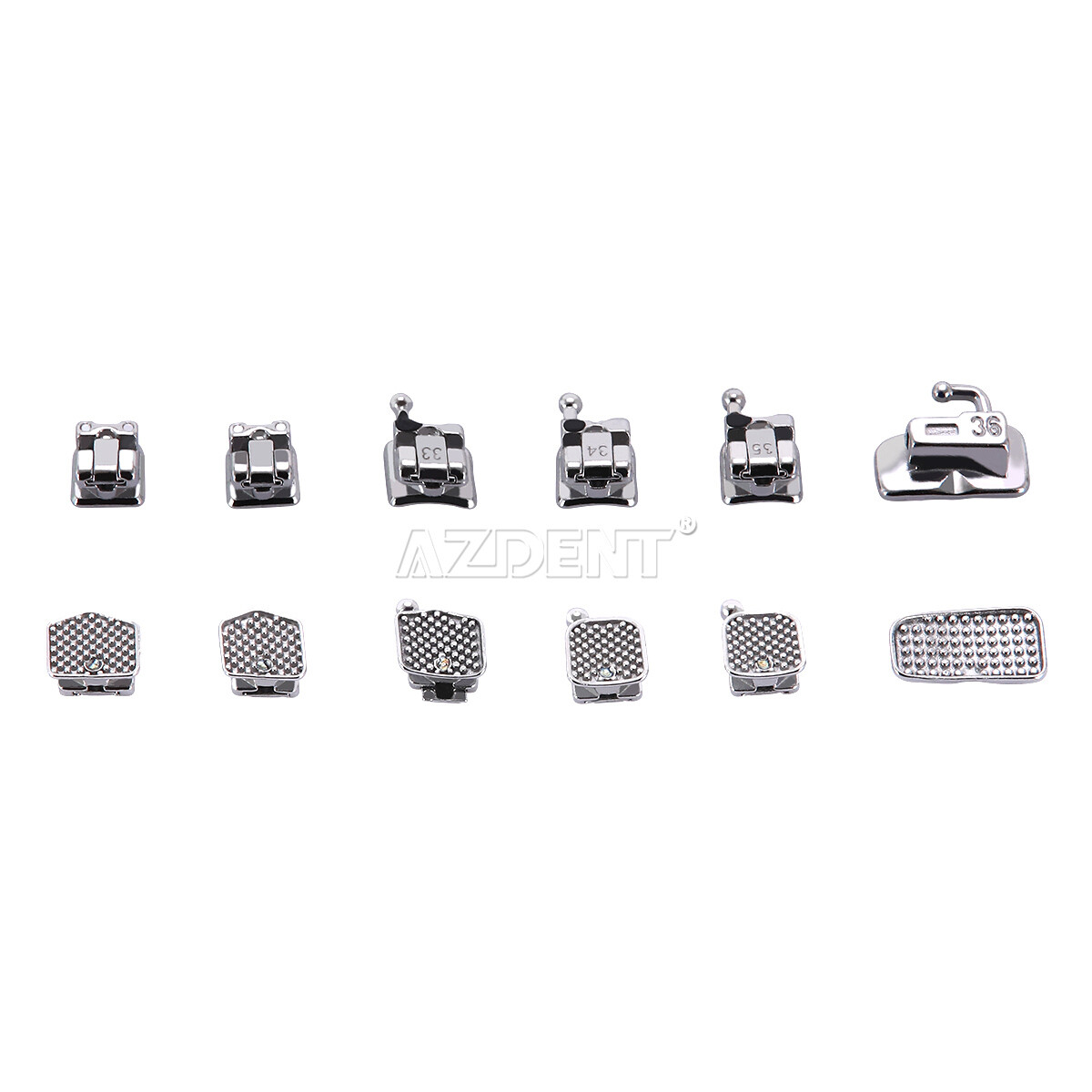 Dental Orthodontic Brackets Passive Self-Ligating Braces Mini MBT 022 ...
