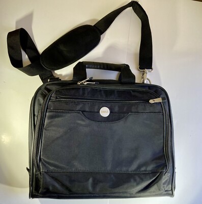 Dell Black Laptop Briefcase Bag 15.5 Inch Shoulder Strap Computer Nylon ...