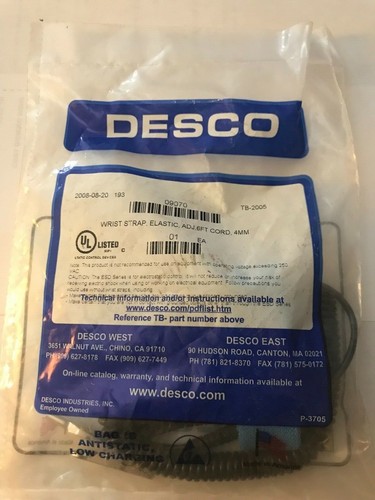 Desco 09070 Wrist Strap,with 6 Ft Cord | eBay