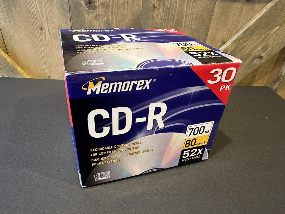 Memorex CD-R 27 unopened 30 Pack Slim Jewel Cases 80 Minute 700 MB New ...