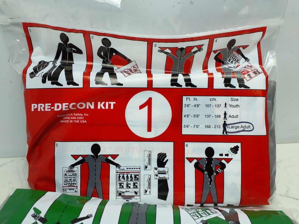 10 Pack Secur-Id Combo2b-La Decontamination Kit Pre-Decon Post-Decon ...