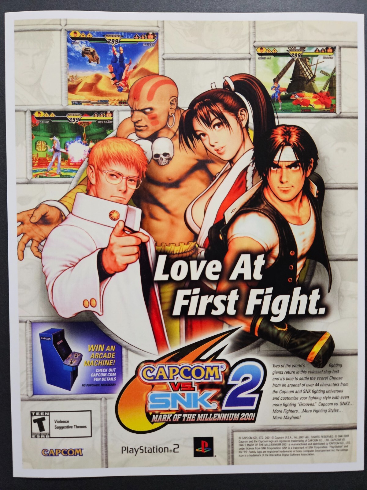 SNK vs Capcom 2 Playstation 2 PS2 GameCube Dreamcast Promo Ad Art Print ...