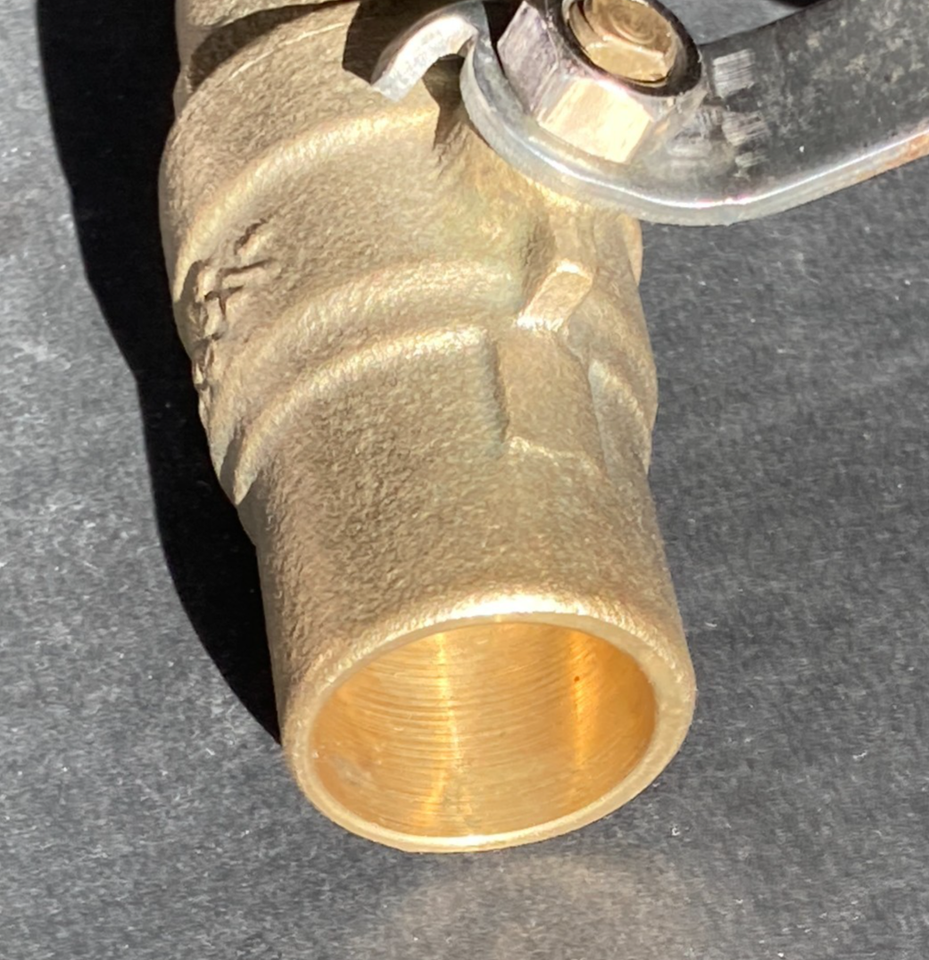 2 Mueller B&K Inline Ball 3/4" Bronze Valve 600 WOG 150 WSP Sweat ...