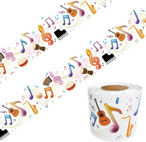 69 Feet Musical Instrument Billboard Borders Color Notes and Instrument ...