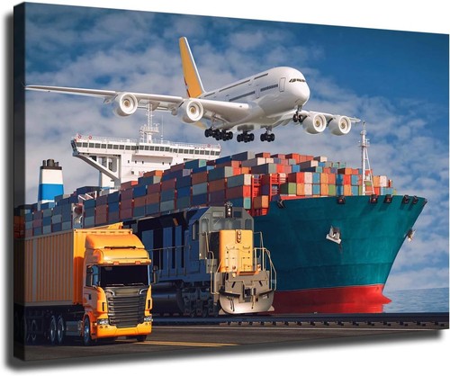 Shipping And Logistics Poster Canvas Print HD Photo Wall Art Home ...