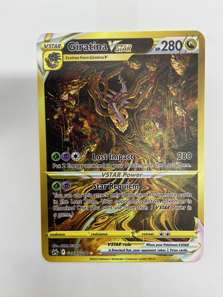 Gold Metal Giratina Vstar HP280 Pokémon Card-Collectible Gift Display ...