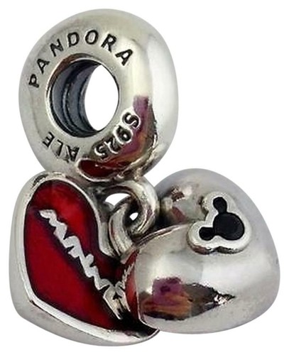 Pandora Mickey Minnie Double Heart Charm 925 Silver 791441nck New w Box ...