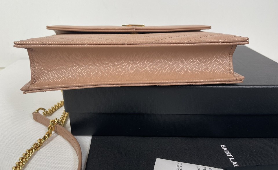 NEW SAINT LAURENT SUMMER YSL CHAIN WALLET CROSSBODY BAG PURSE NIB AUTH ...