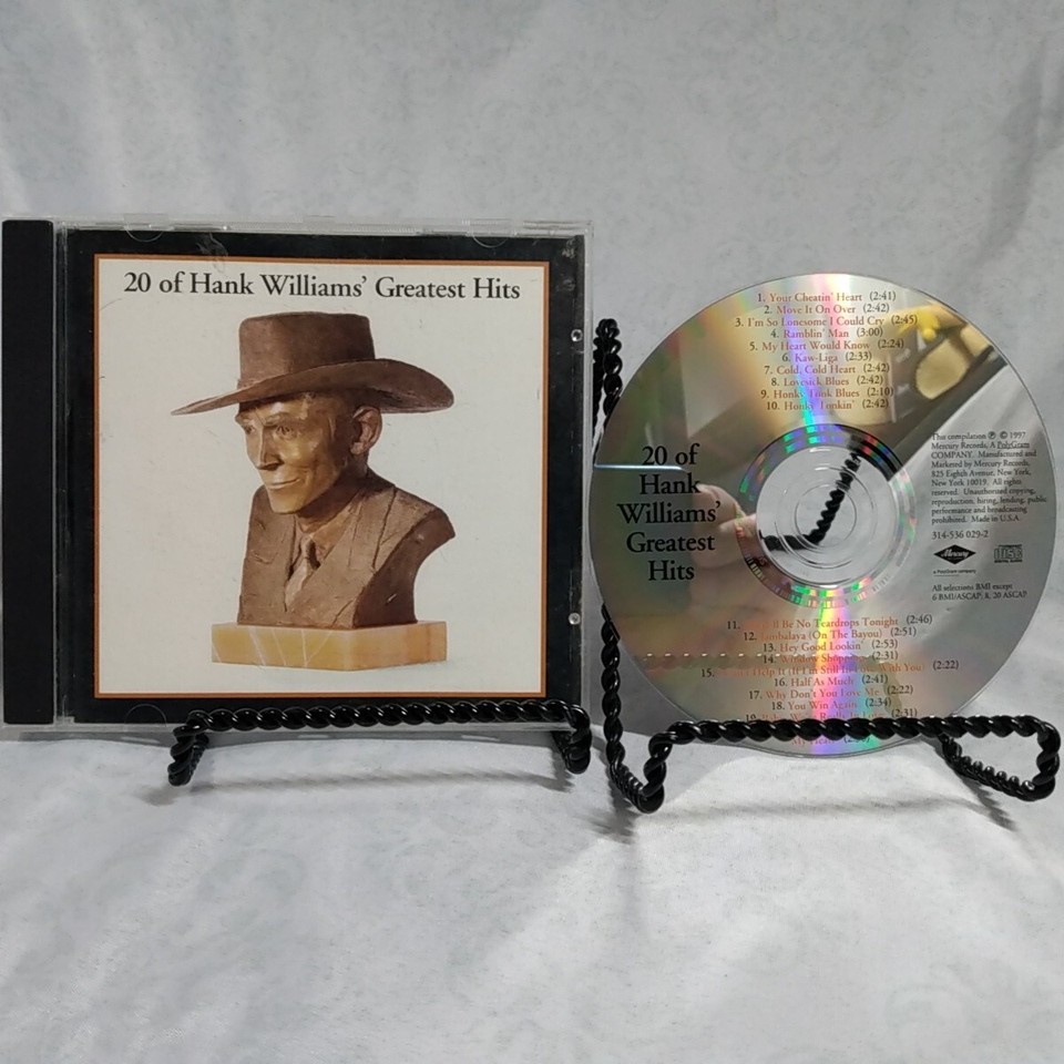 20 of Hank Williams' Greatest Hits - Hank Williams (CD, Oct-1990 ...