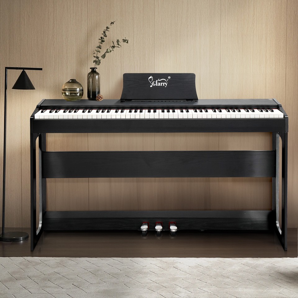 Glarry 88 Keys Full Size Electric Piano Weighted Hammer Keyboard,Stand ...
