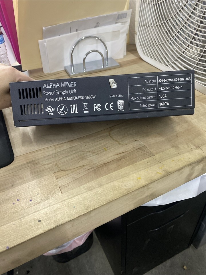 Alpha Miner PSU 1600W Antminer 220-240V L3+ 10x6 PIN like BITMAIN APW3 ...