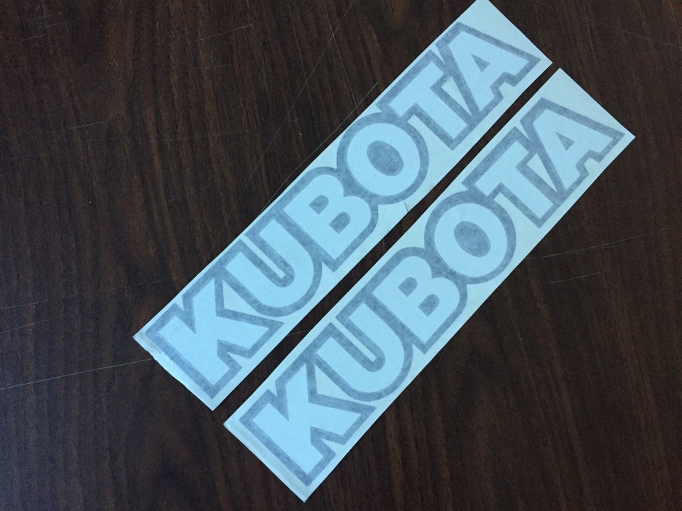 KUBOTA L BX B series TRACTOR VINYL DECAL STICKER -WHITE w/ black - 12 ...