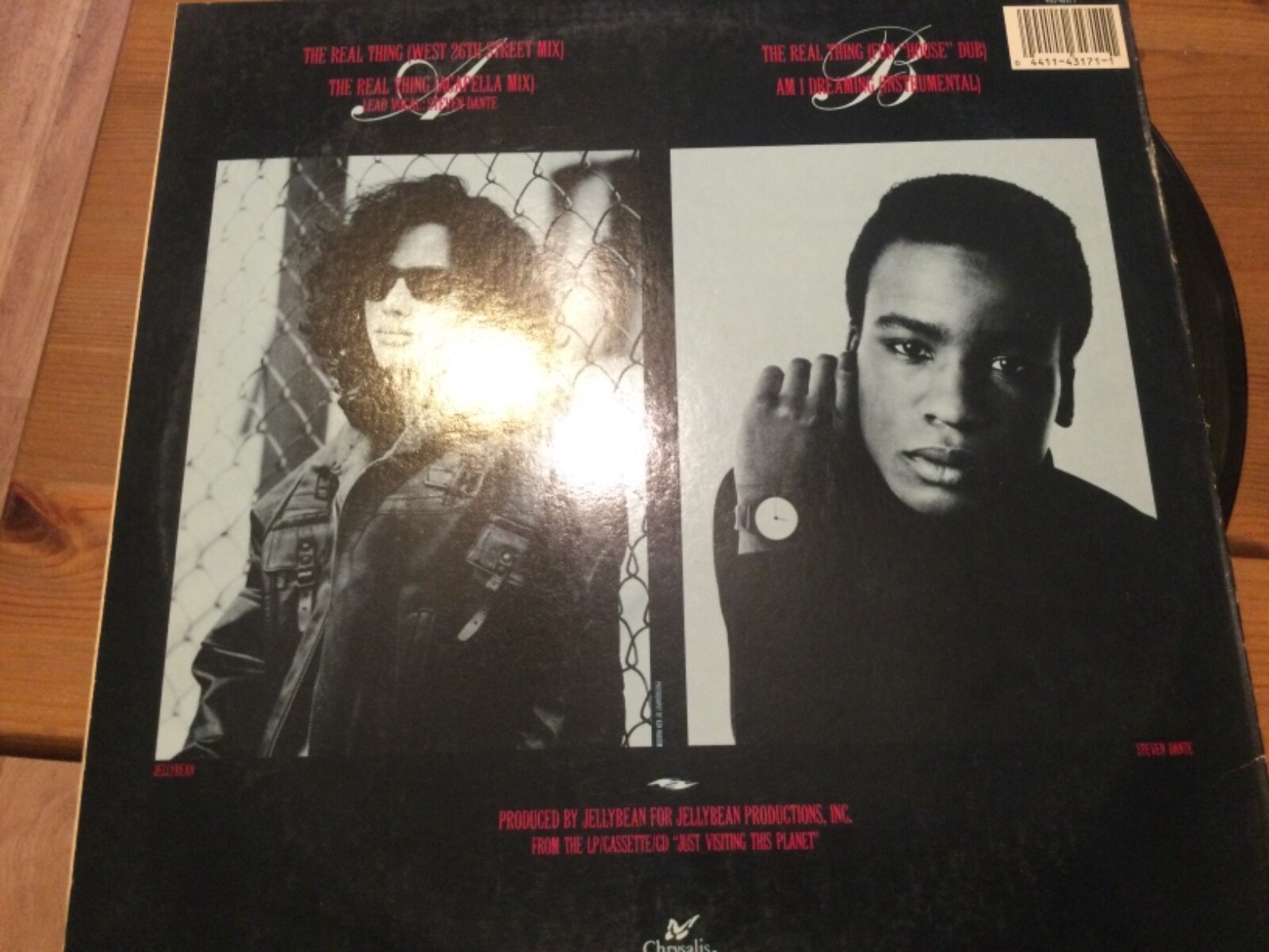 Jellybean: The Real Thing 12” Single CHRYSALIS Label 45rpm..80’s VG+ ...