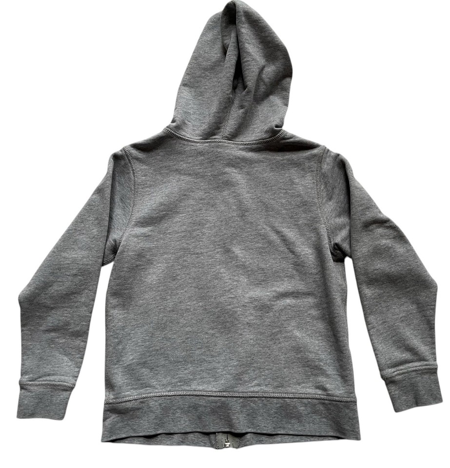 HANNA ANDERSSON Solid Gray Zip Hoodie Sweatshirt Kids 6-7 Cotton 120 Cm ...