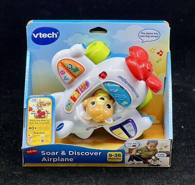 VTech Soar & Discover Airplane Interactive Learning Toy 9-36 Months ...