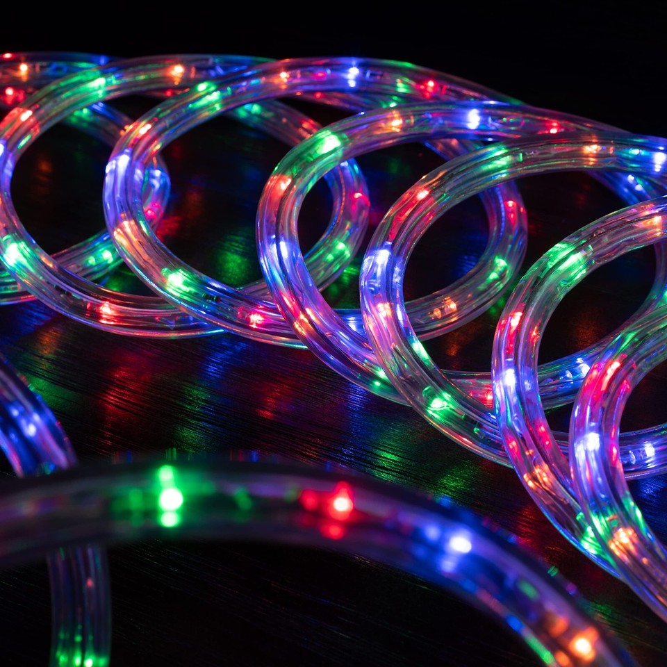 10' 20' 25' 50' 100' 150ft Outdoor LED Rope Light Water-Resistant ...